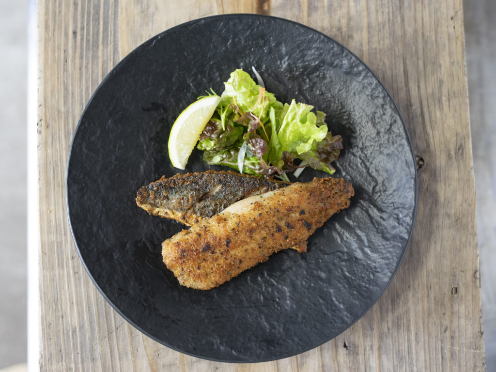 Herb-crusted Yakushima flying fish - Aneimaru Co., Ltd.